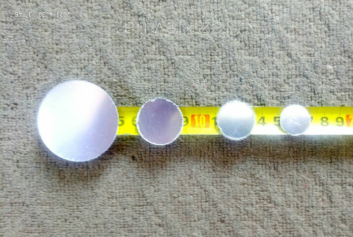 Купить Зеркальные акриловые наклейки круги-кольца от 4см до 14см ...