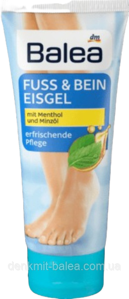 Гель для ног с ментолом и мятным маслом Balea Fuß & Bein Eisgel 100 мл ...