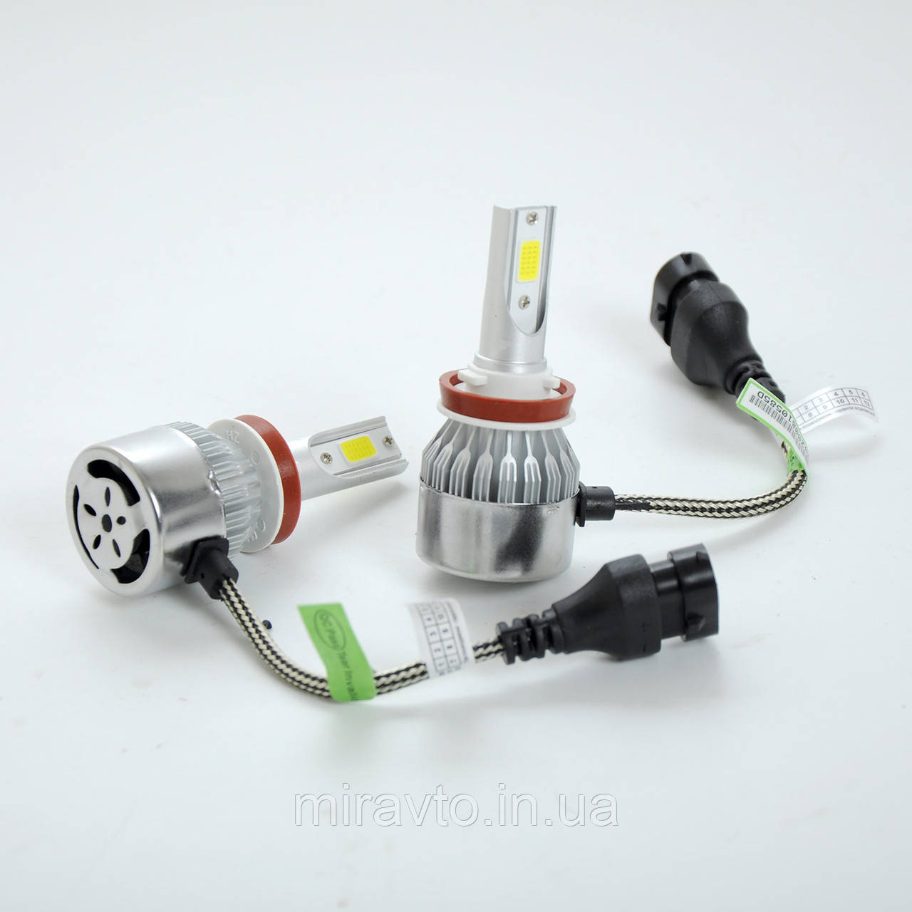 Лампа LED_H11/H8 радіатор+кулер 3800Lm "C6L" /COB/36W/5000K/IP65/9-32v ...