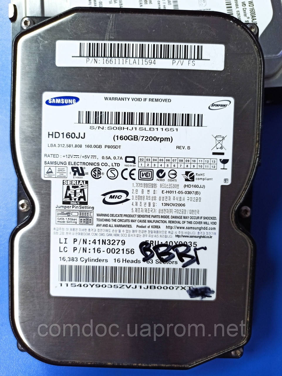 Купити HDD Samsung HD160JJ 160Gb | 3.5 | BAD, ціна 185 ₴ - Prom.ua (ID ...