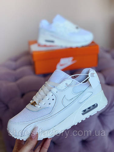 Купить Белые Кроссовки Nike Air Max 90 Унисекс (Найк Аир Макс) 39р ...