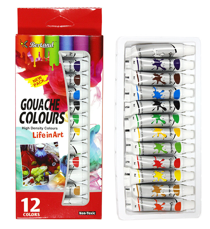 Гуашь 12 Цветов в Тюбиках По 9 Мл G912N GOUACHE COLORS 809885 — Купить ...