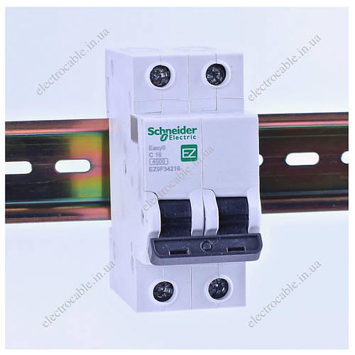 Купить Автоматический выключатель 2p C 16A, Schneider Electric, Easy9, EZ9F34216, цена 300.12 ...