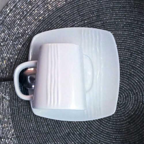 Фарфоровая квадратная чашка ☕ 100 мл ᐉ Купить посуду для кофемашины 🍽️ ...
