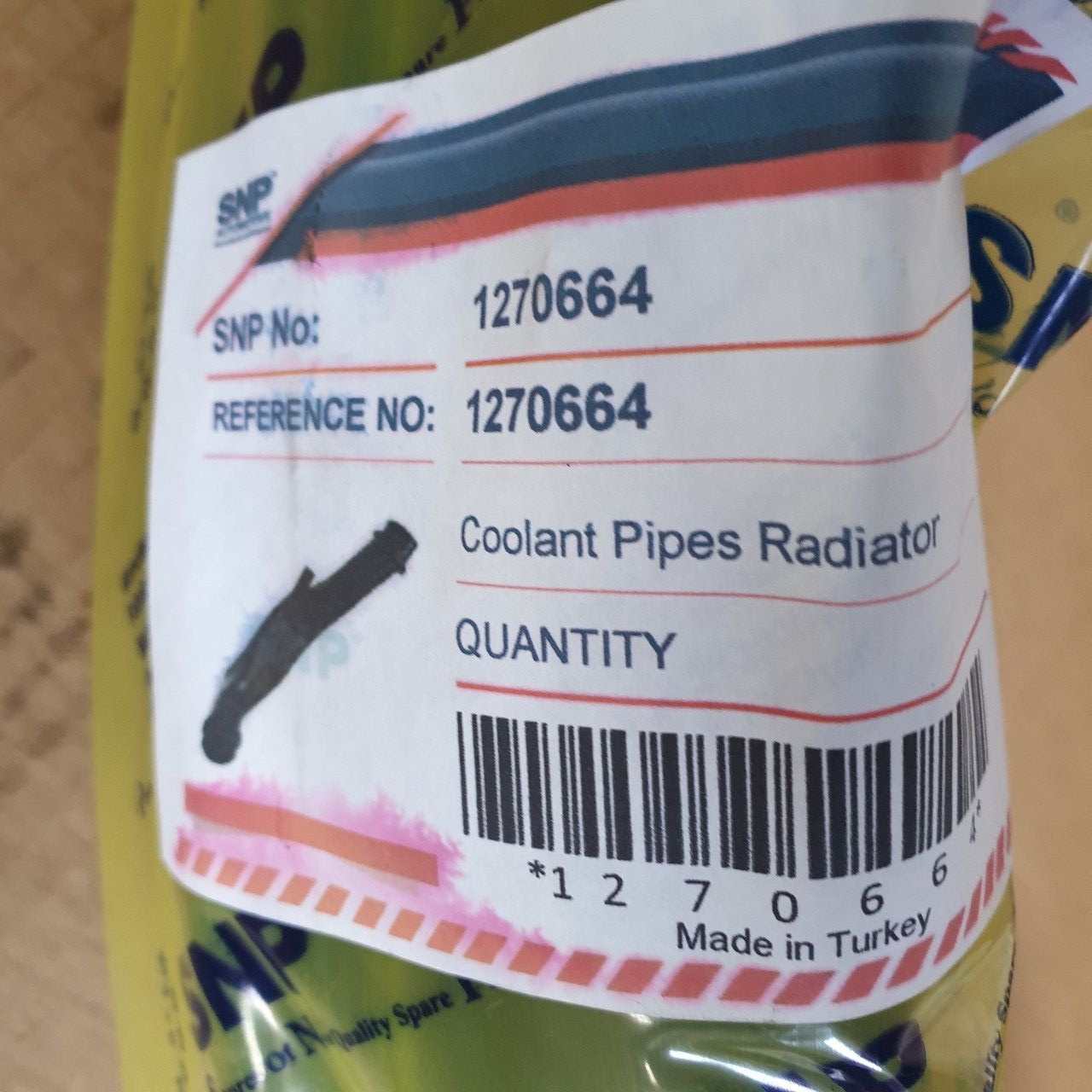 Патрубок охолодження DAF XF euro 2 1270664 від помпи до радіатора, ціна ...