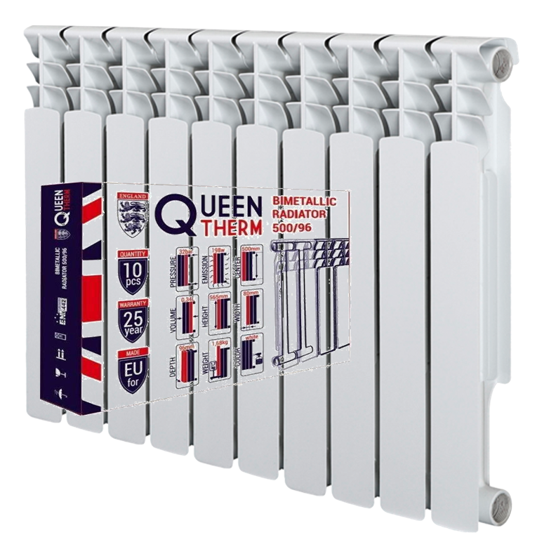Радиатор Биметаллический QUEEN THERM 500/96 — Купить Недорого на Bigl ...