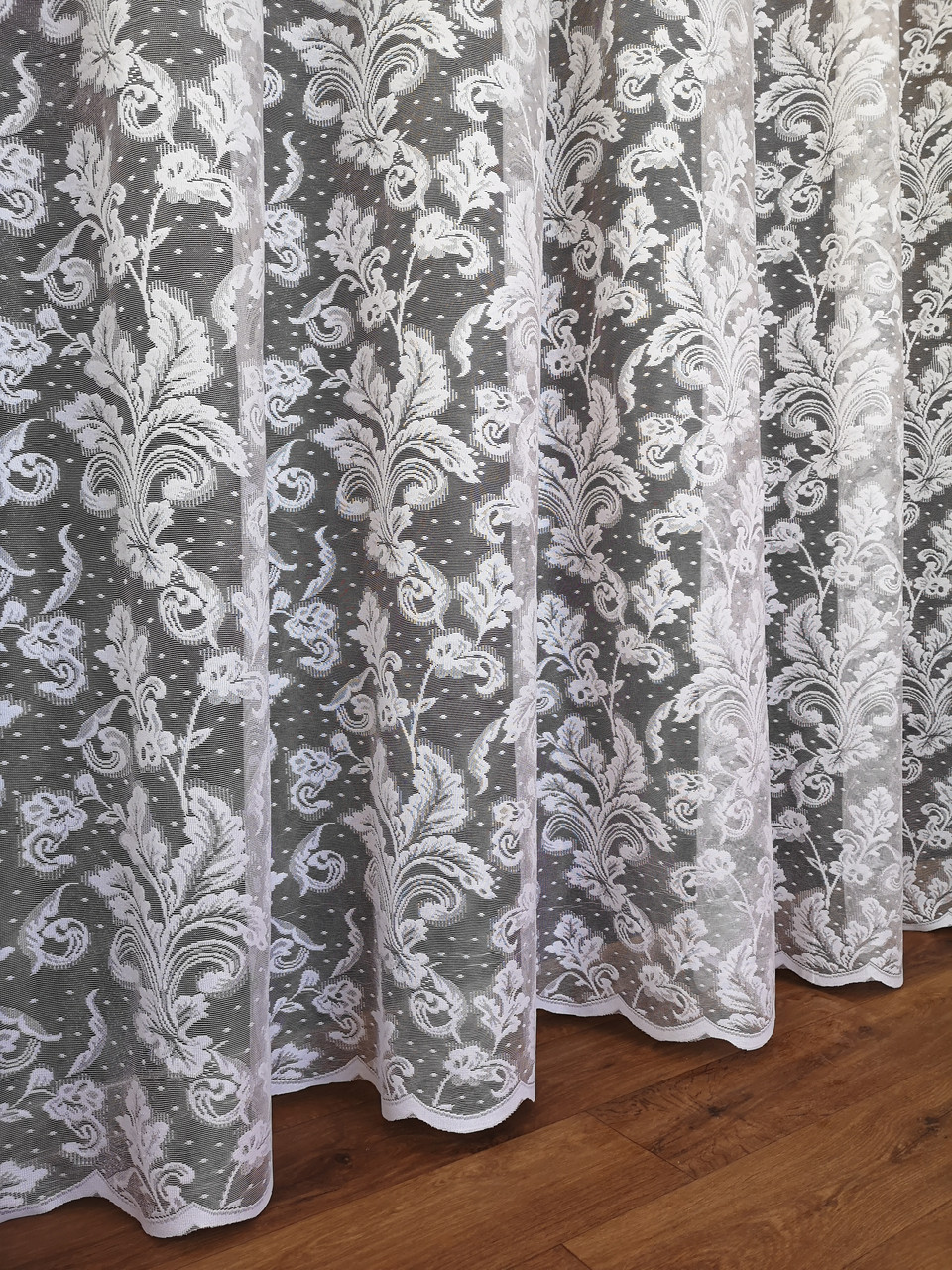 Тюль жаккард білий з ламбрекеном купити за найкращою ціною в Хмельницькому від компанії