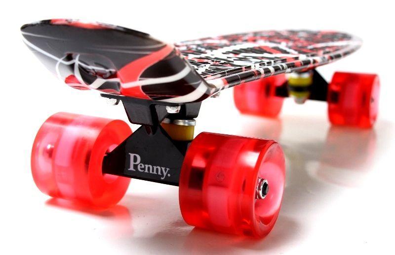 Penny Board Original 22 Граффити Red Design Светящиеся колеса: продажа ...