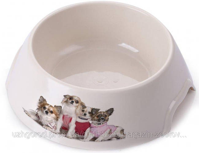 Купить Миска пластиковая для собак P 1118-PP-B7 с принтом M 0.3 л ...