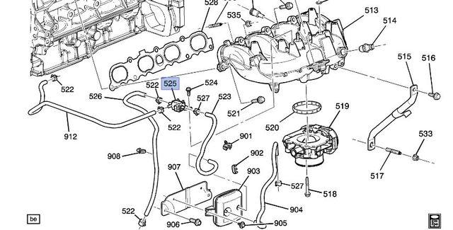 Клапан разрежения вакуумной системы турбины GM 12633355 A20NHT A20NFT ...