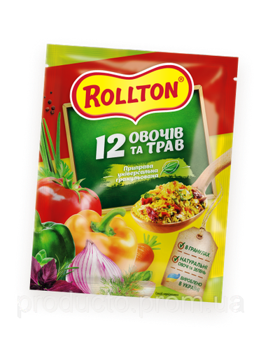 Купити Приправа універсальна гранульована Rollton 12 овочів і трав 60 г ...