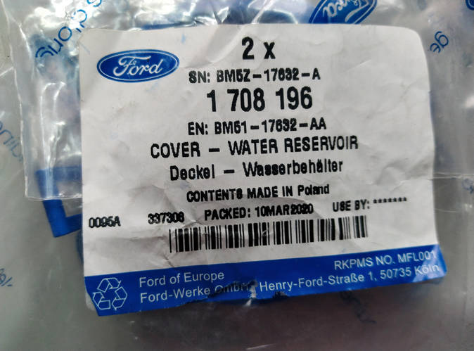 Кришка бачка омивача FORD 1 708 196 FORD FOCUS 3 11 -> (ID#1411584167 ...
