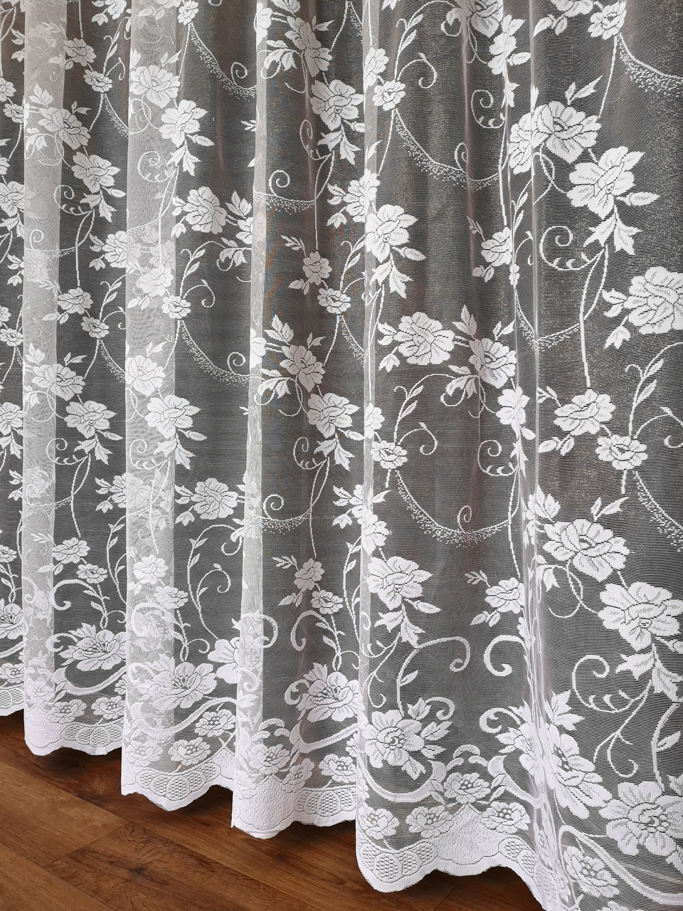 Тюль жаккард білий з ламбрекеном купити за найкращою ціною в Хмельницькому від компанії