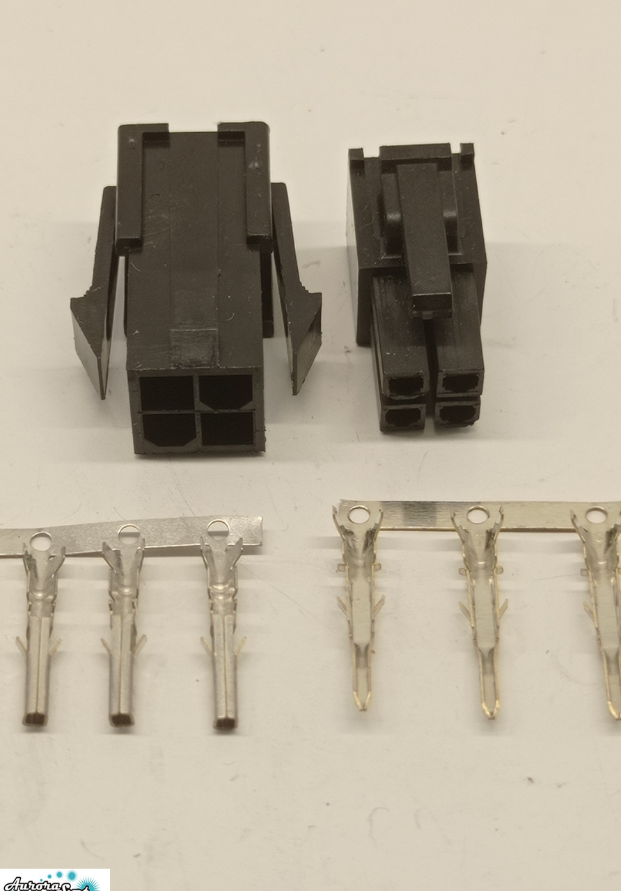 Купити Роз'єм 4Р 4pin Mini-Fit 4.2 mm + контакти, для живлення ...