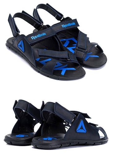 Мужские кожаные сандалии Reebok NS blue . Мужские сандалии/шлёпанцы ...