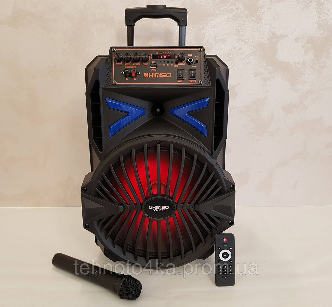 Колонка аккумуляторная с микрофоном Kimiso QS-1293 с доставкой по всей ...