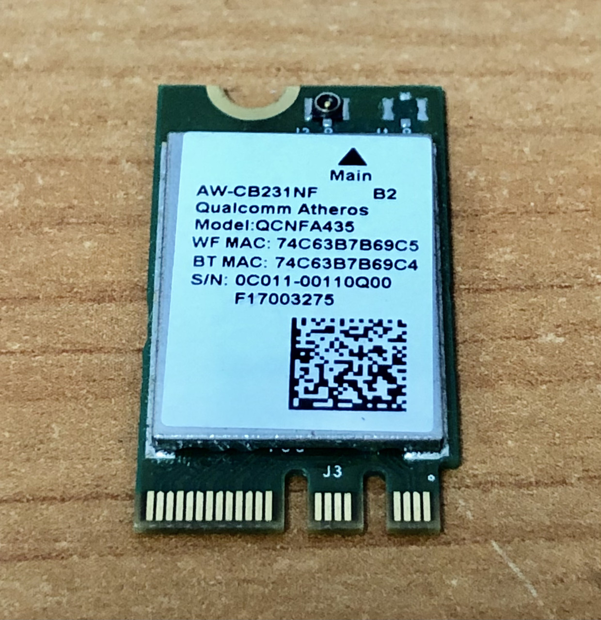 Купити Wi Fi Модуль AW-CB231NF B2, Qualcomm Atheros QCNFA435, Asus X556 ...