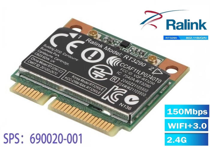 Сетевая карта Ralink RT3290 Wi-Fi адаптер + Bluetooth Модуль 690020-001 ...