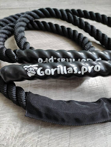 Тяжелая скакалка Gorillas.pro канат для единоборств спорта и ...
