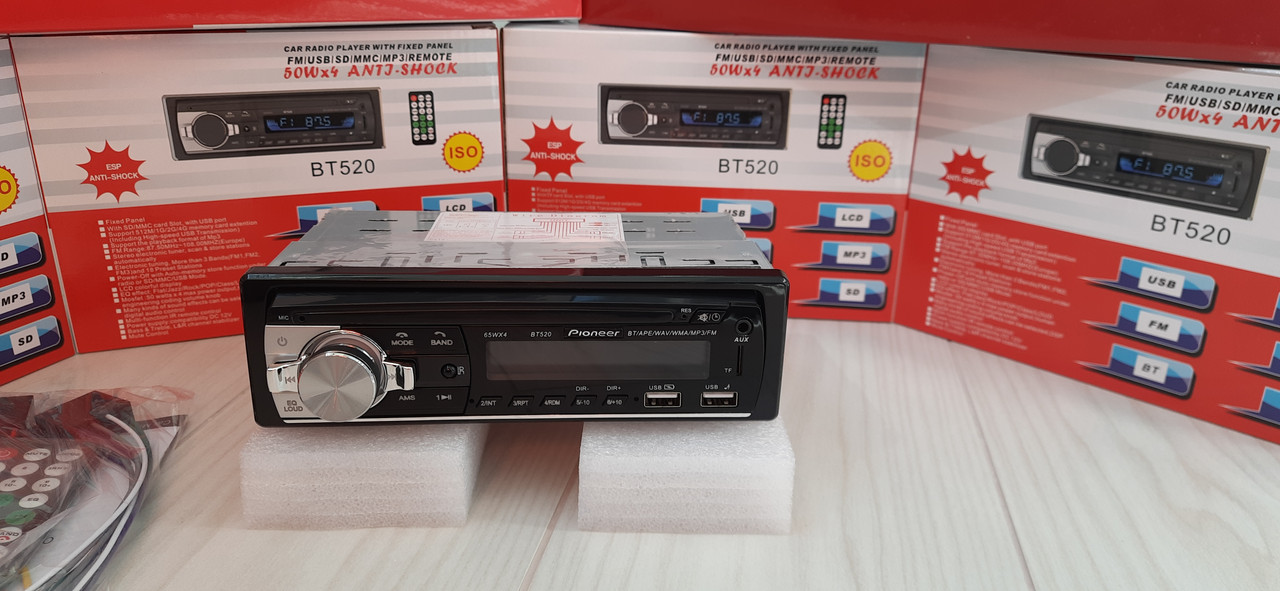 Автомагнітола Pioneer Піонер jsd-520 c блютуз однодиновая магнітола магнітофон в машину ...