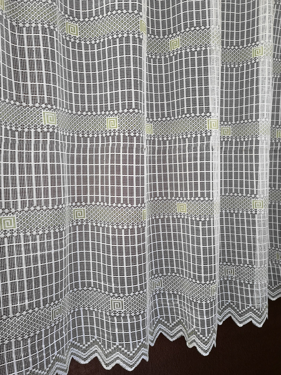 Тюль на кухню білий із зеленим 150 см купити за найкращою ціною в