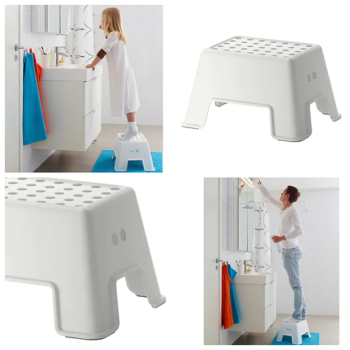 Купить Подставка - ступенька пластиковая белая IKEA BOLMEN стул ...