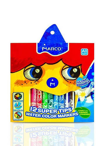 Фломастери Marco Ultra Washable 12 кольорів 1630-12CB (ID#1421052197 ...