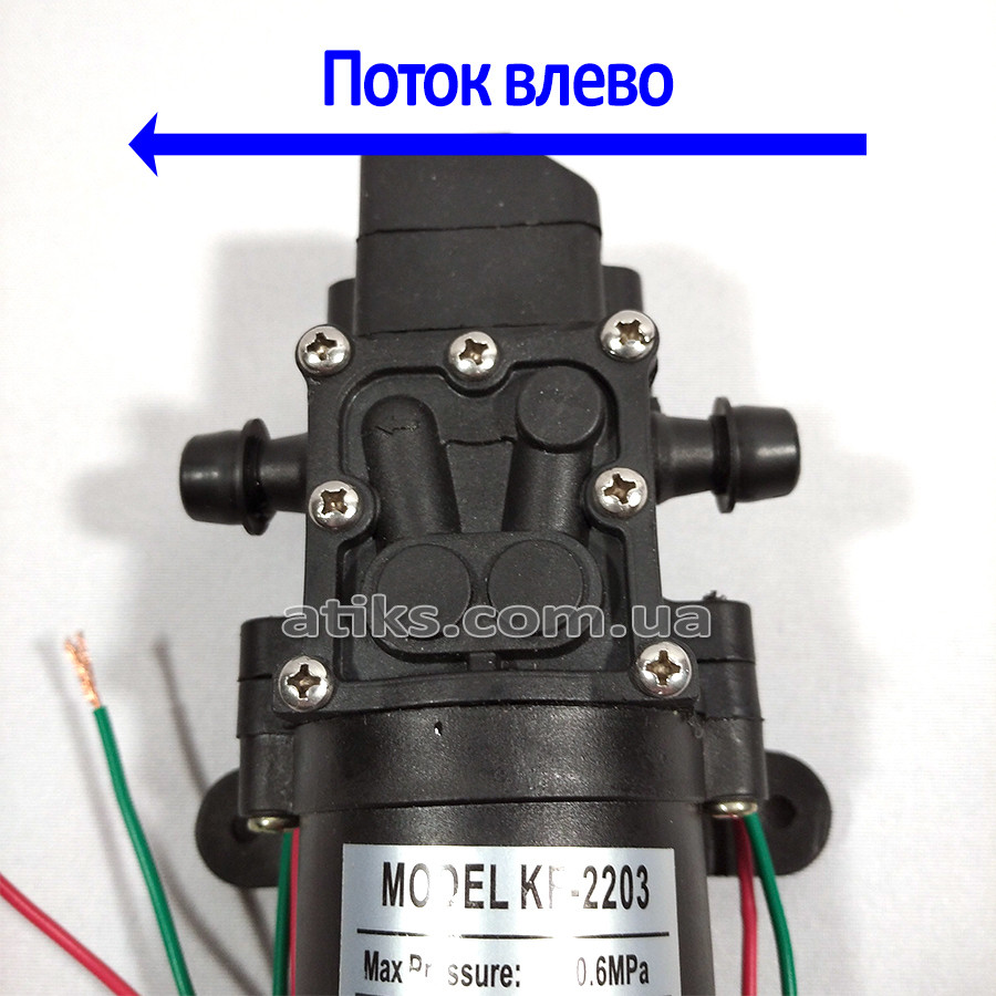 Насос водяной KF-2203 левый мембранный, 12 В, 3,6 л/мин. Помпа для ...