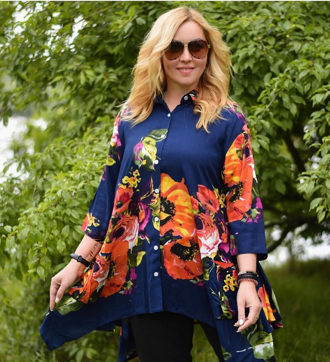 Женская Летняя Туника Рубашка Большого Размера (L-3XL) — Купить ...