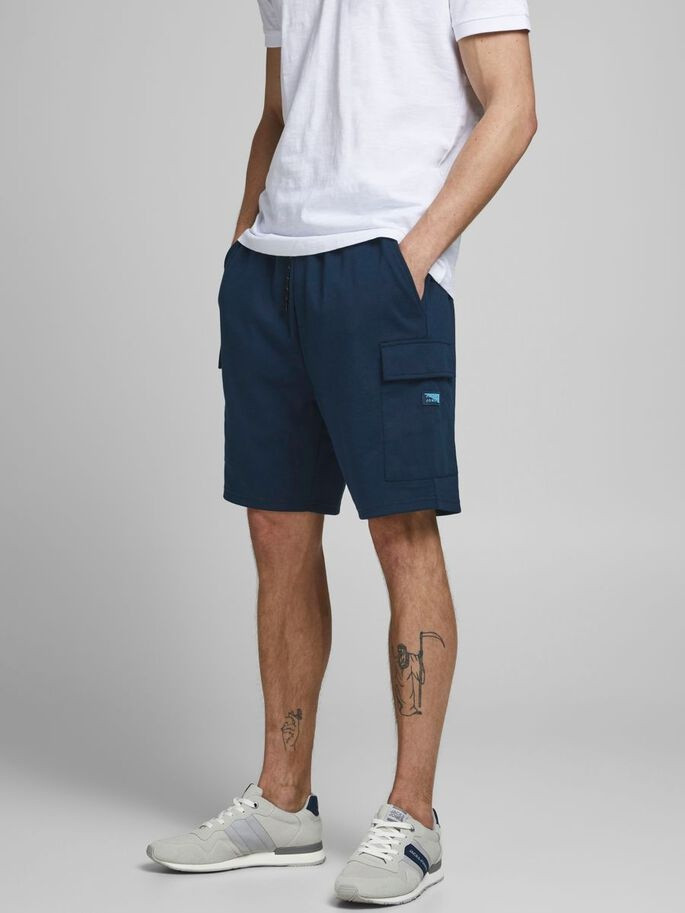Купить Шорты JJIAIR CARGO SWEAT SHORTS NB 12186752 Navy Blazer Jack ...