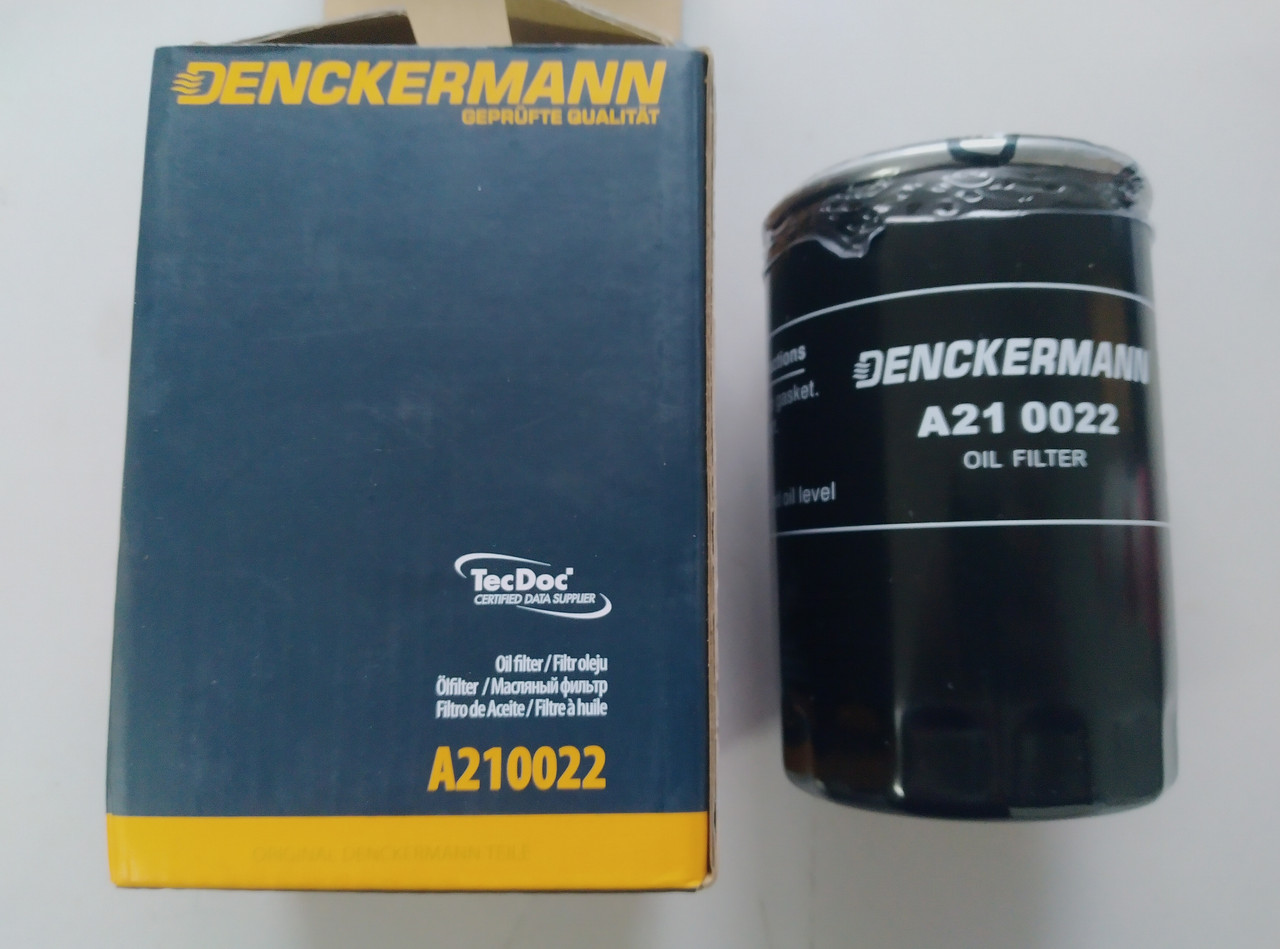 Фильтр масляный DENCKERMANN A21 0022 AUDI 1.8T 91->, VOLKSWAGEN 1.8-2.0 ...