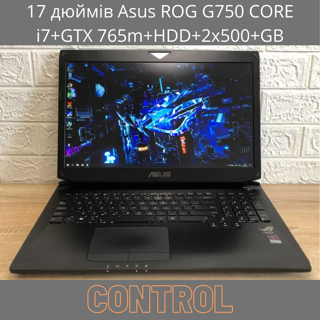 Ігровий Ноутбук 17 дюймів Asus ROG G750 CORE i7+GTX 765m+HDD+2x500+GB ...