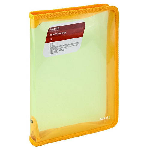 Папка объемная на молнии B5, Axent, 1802-25-A прозрачная желтая, цена 118 грн — Prom.ua (ID ...