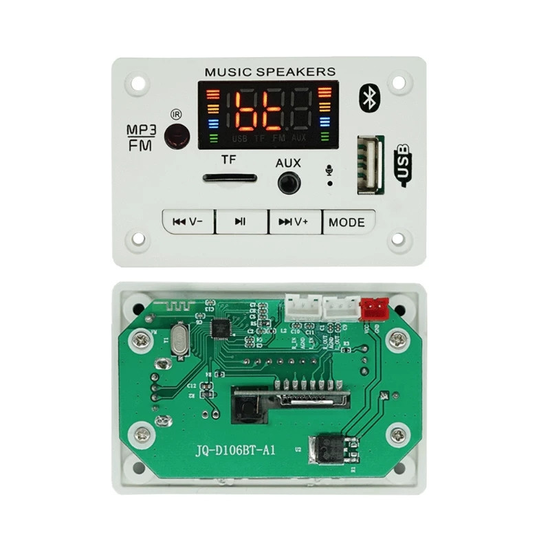 Купить MP3 Bluetooth USB модуль Kebidu Pro White, USB/SD/FM/Bluetooth 5 ...