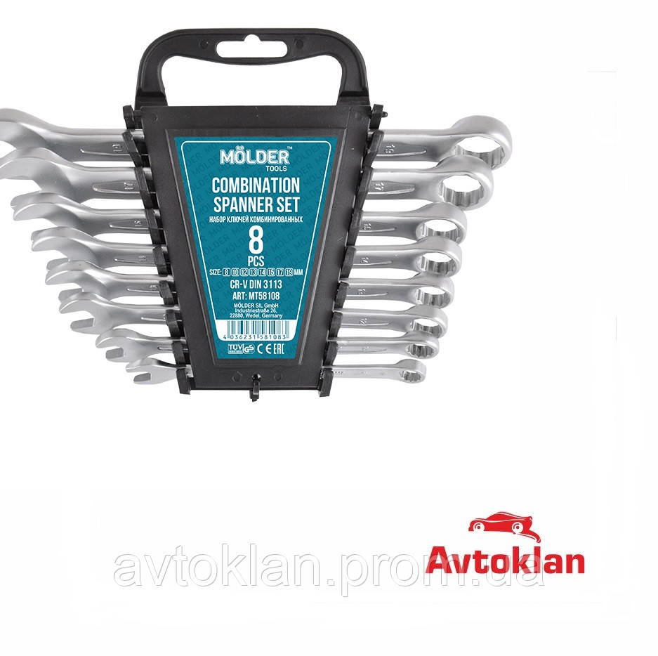 Набор Ключей Комбинированных MOLDER CR-V 8 Шт (8-19мм) MT58108 ...
