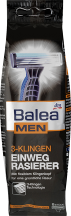 Одноразовые мужские станки для бритья 3 лезвия Balea men 3-Klingen 8 шт ...