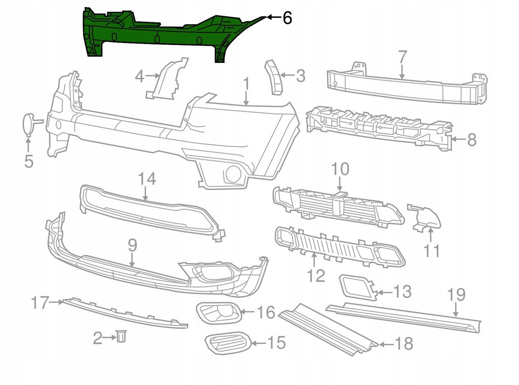 Накладка на радіатор для Jeep Cherokee KL 2014-2018 Джип Черокі (КЛ ...