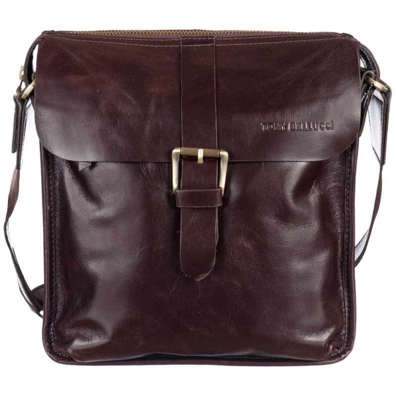 Сумка Tony Bellucci 5039-09 чоловіча шкіряна коричнева, ціна: 3970 ₴, купити на Prom.ua