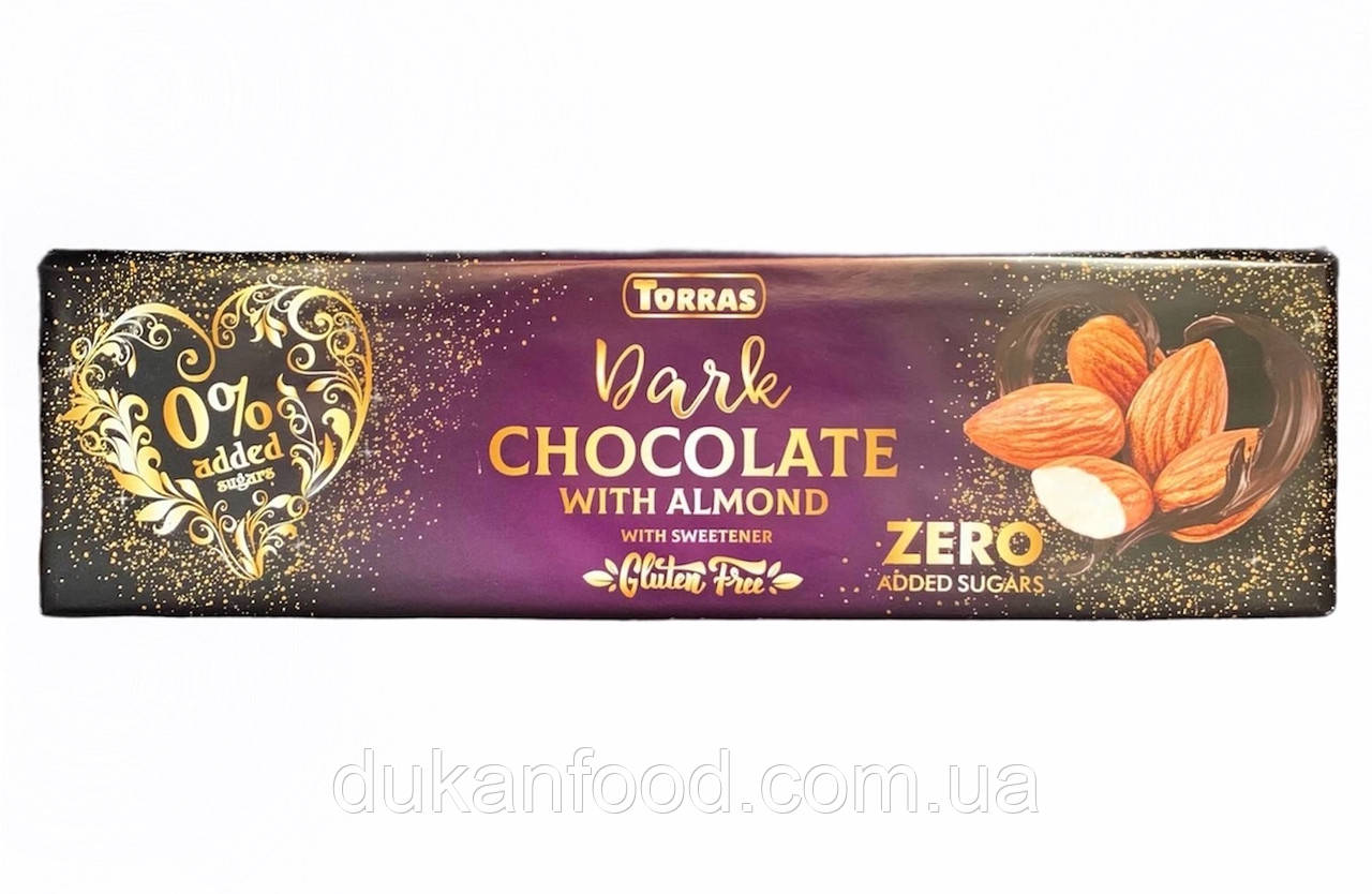 Шоколад без сахара и глютена темный с Миндаль Torras, 300 г (ID ...
