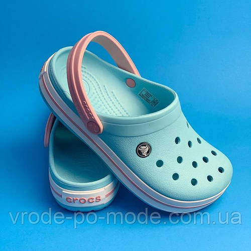 Женские кроксы светло-голубые, сабо летние для женщин голубые Crocs ...