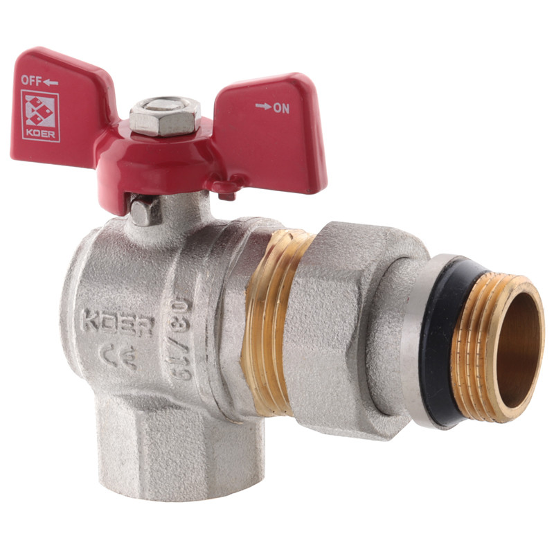 Кран с Американкой 3/4" "антипротечка" (KOER KR.228-Gi) Угловой (KR0194 ...