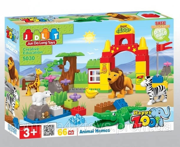 Детский конструктор Зоопарк JDLT 5030, 66 крупных деталей (ID#1432569511), цена: 595 ₴, купить ...