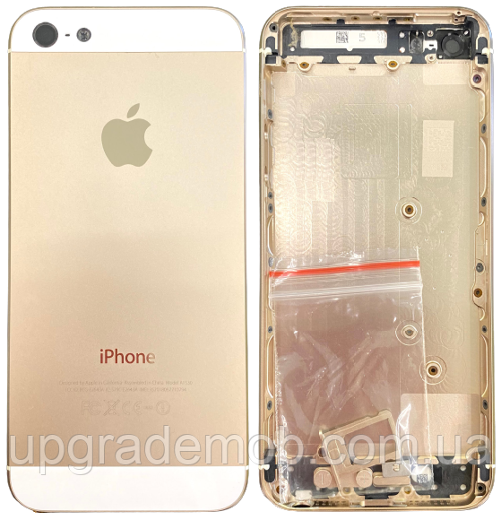 Корпус iPhone 5 золотистый оригинал (ID#1432703134), цена: 408 ...