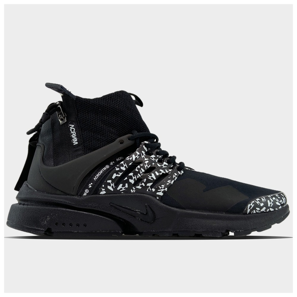 Мужские кроссовки Nike Air Presto Mid x Acronym Black, черные кроссовки ...