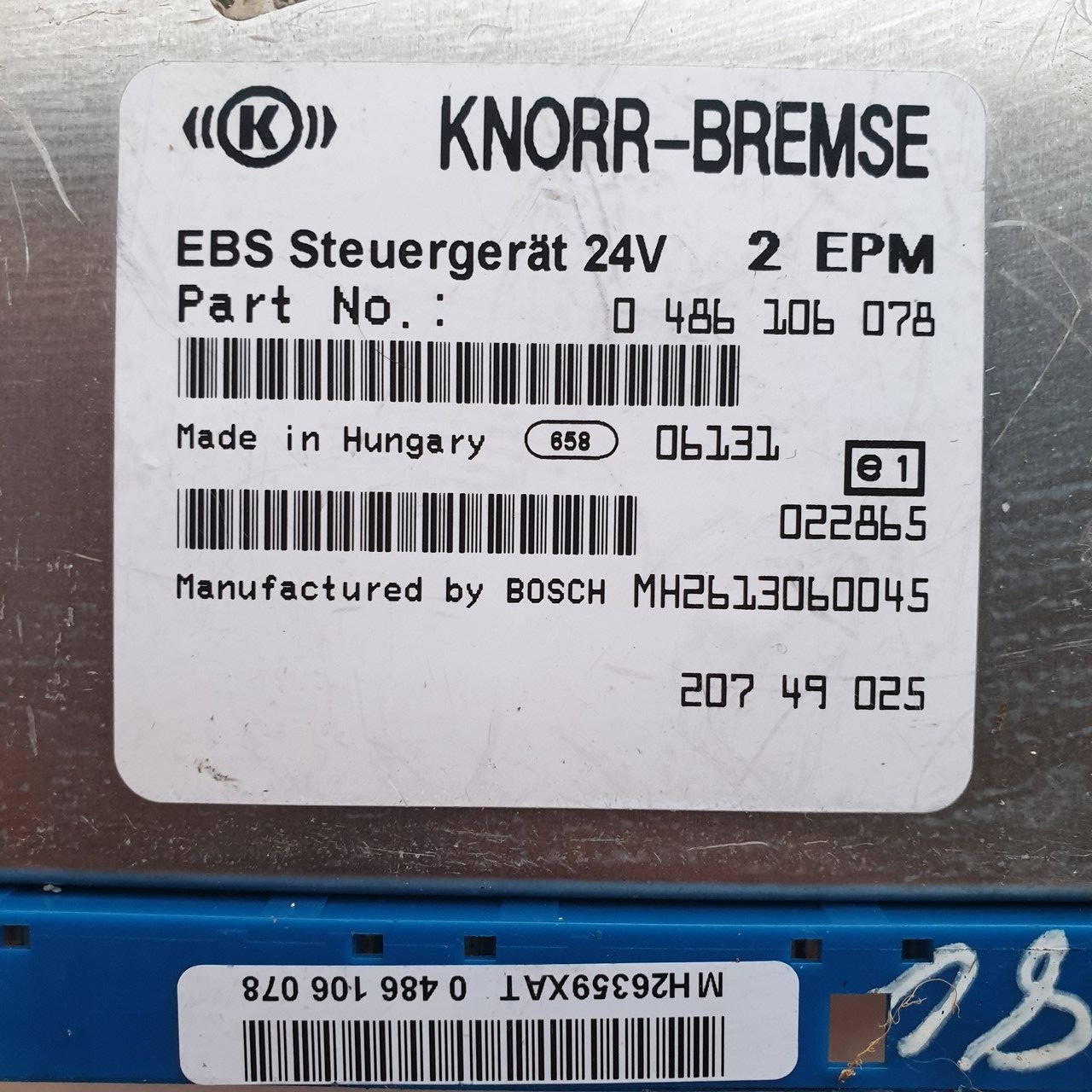 Купити Блок EBS 4 EPM Renault DXI Volvo 21377531 KNORR 0486106115, ціна ...