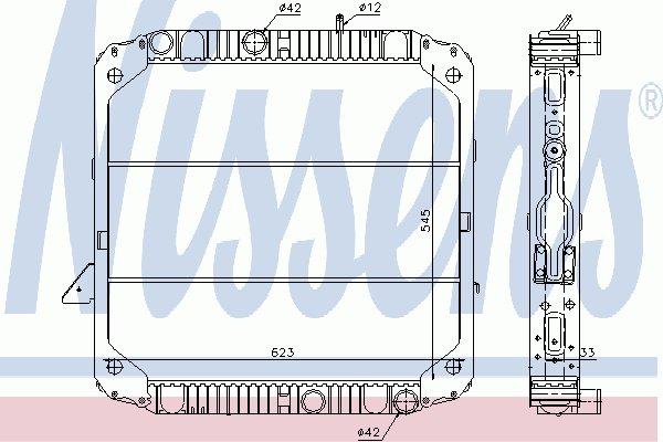 Радиатор охлаждения двигателя Mercedes lk/ln2 1984 - 1998 62743 Nissens ...