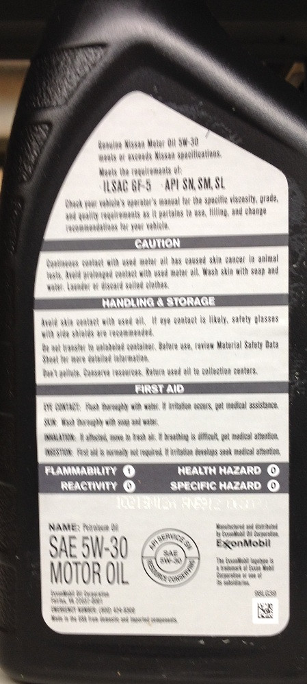 Купити Моторне масло Nissan Genuine SAE 5W-30 API SN API SM API SL (0. ...