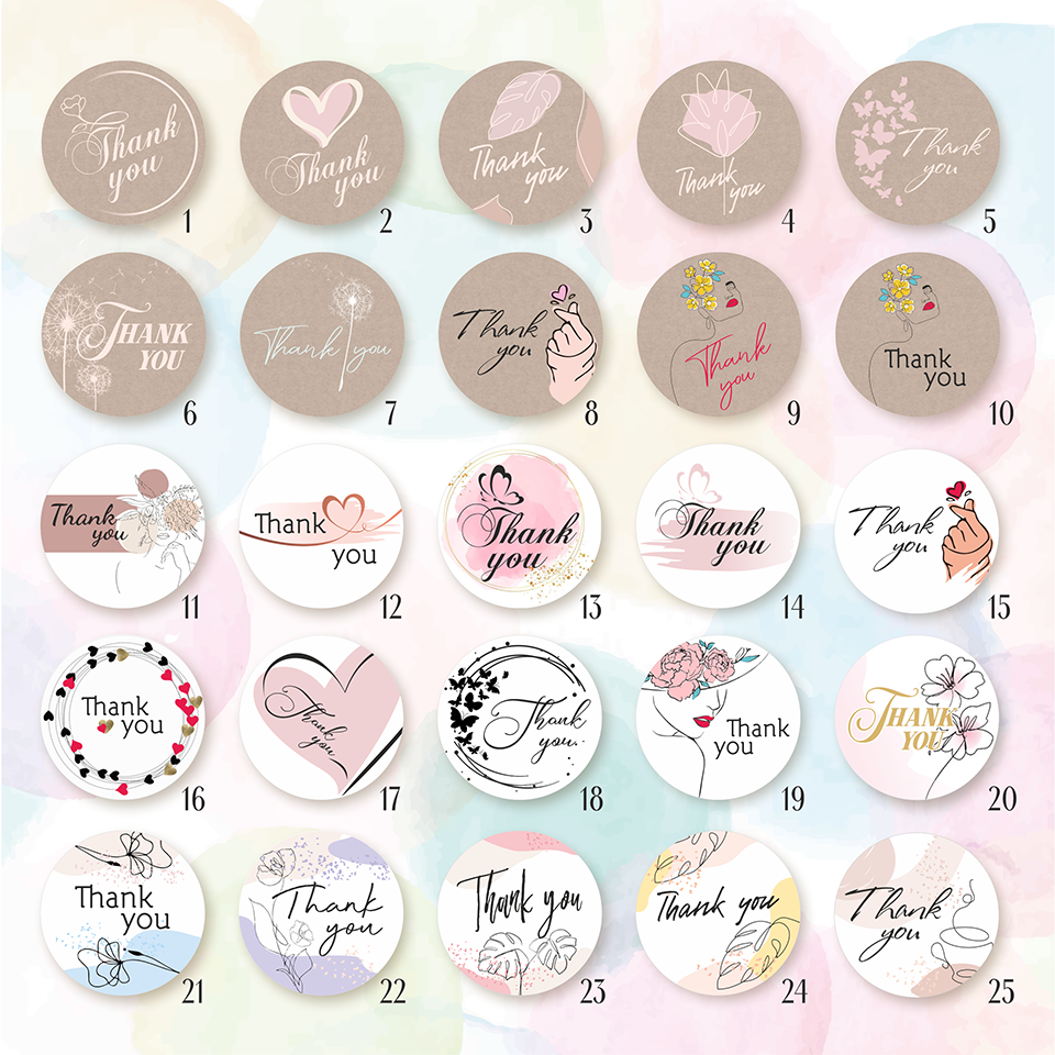 Купити Наклейки thank you 30мм, ціна 100 ₴ - Prom.ua (ID# 1062629392)