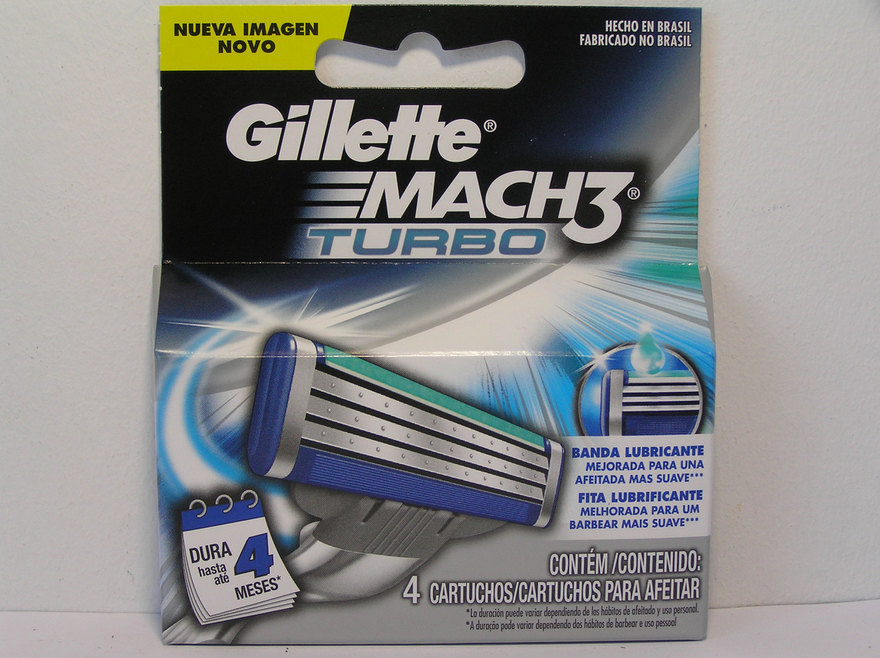 Касети для гоління Gillette Mach 3 Turbo 4 шт. (Жилет Мак 3 турбо без ...