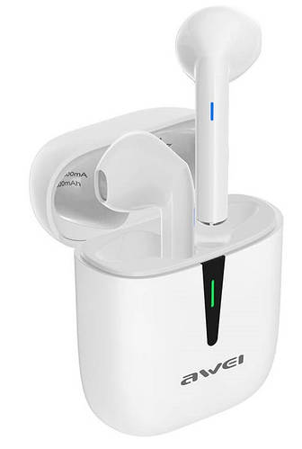 Купить Наушники Bluetooth AWEI T21 TWS BT5.0, белые, цена 515 грн ...